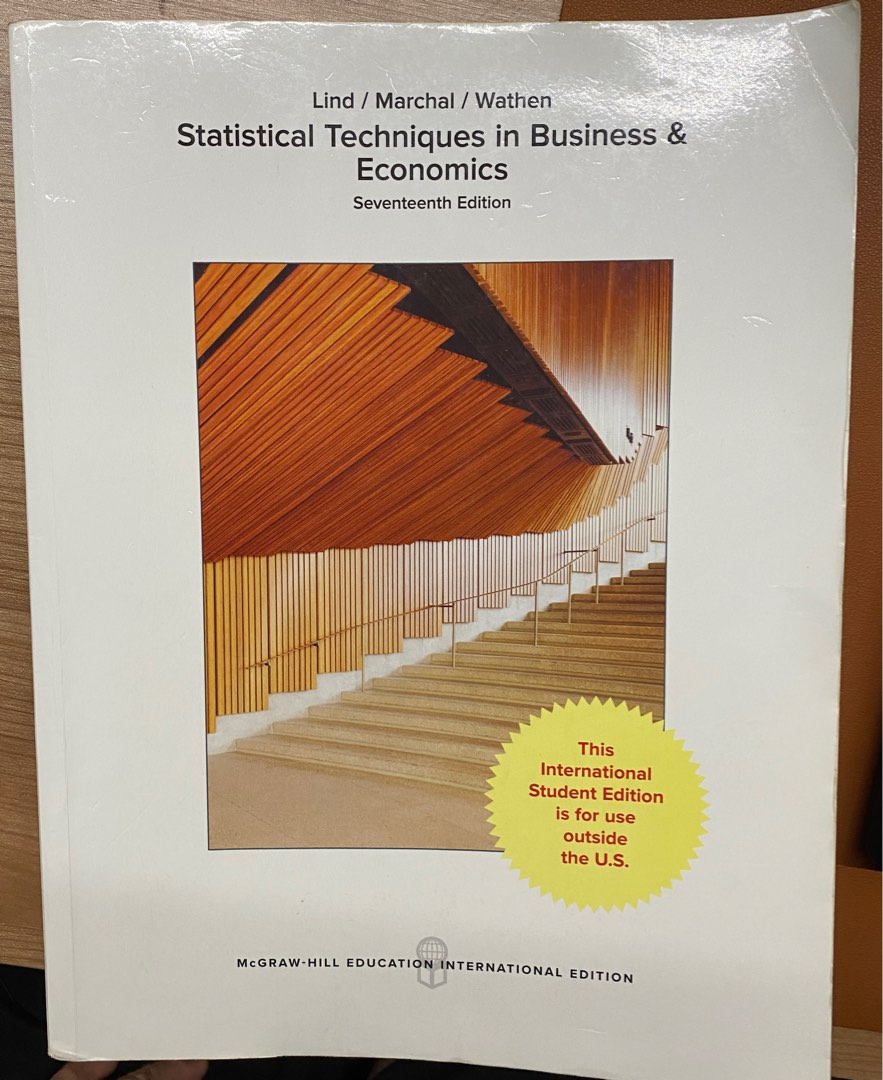 Statistical Techniques in Business & Economics (17th Edition) by Lind ...