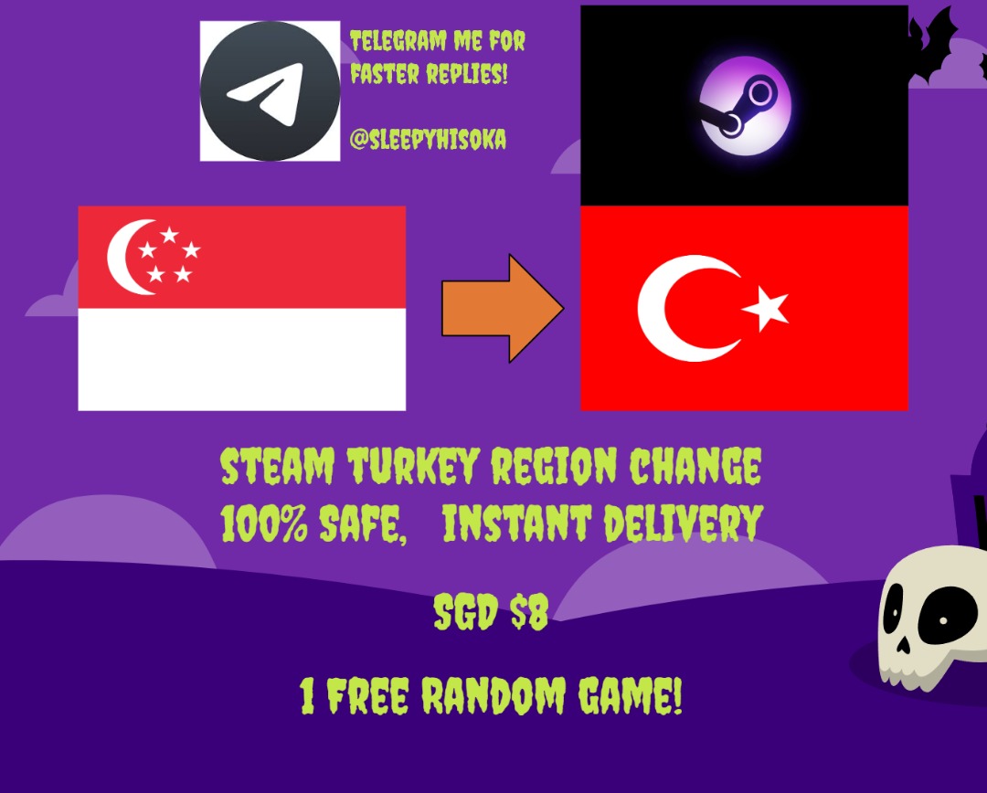 Steam Region Change Turkey, Video Gaming, Video Games, Others on Carousell