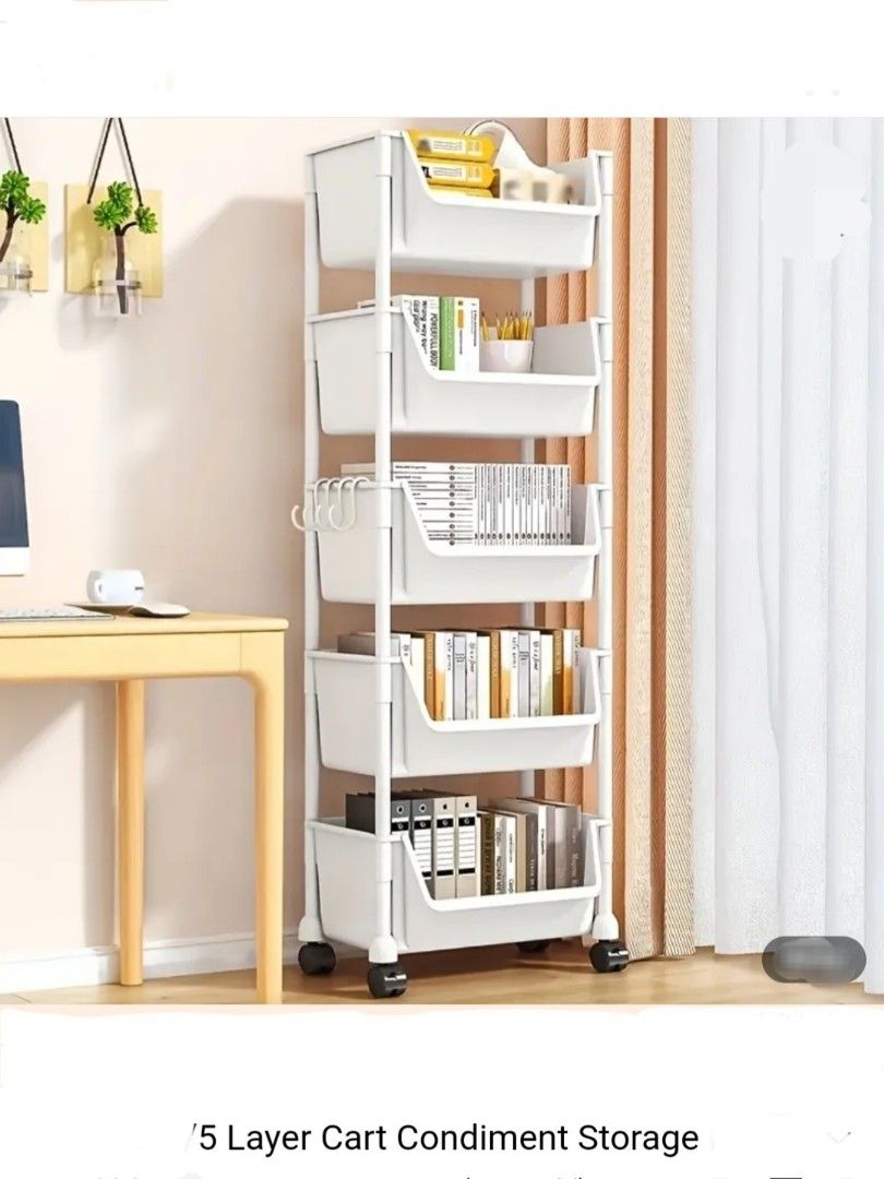 Storage Rack & wheels 5 Tier, Furniture & Home Living, Furniture ...