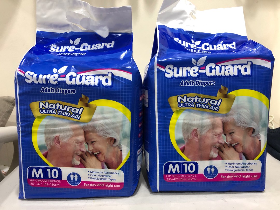 SURE GUARD Adult Diaper Medium 10s, Health & Nutrition, Medical ...
