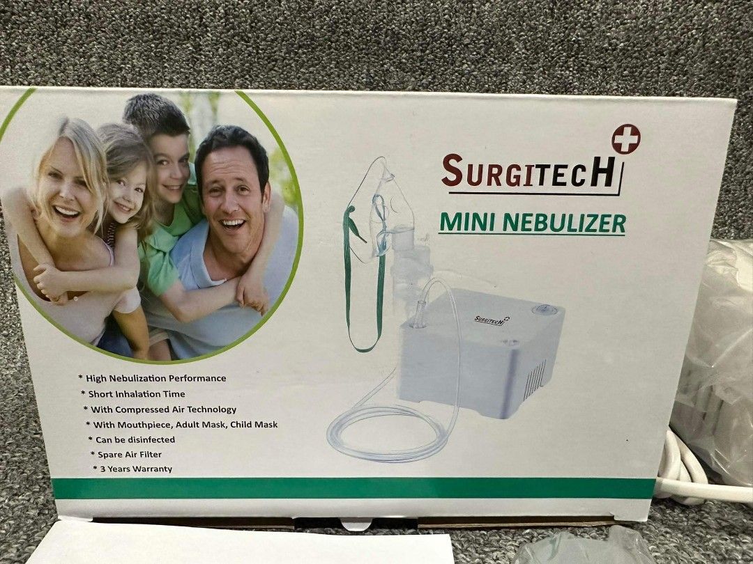 Surgitech mini nebulizer, Health & Nutrition, Medical Supplies & Tools ...