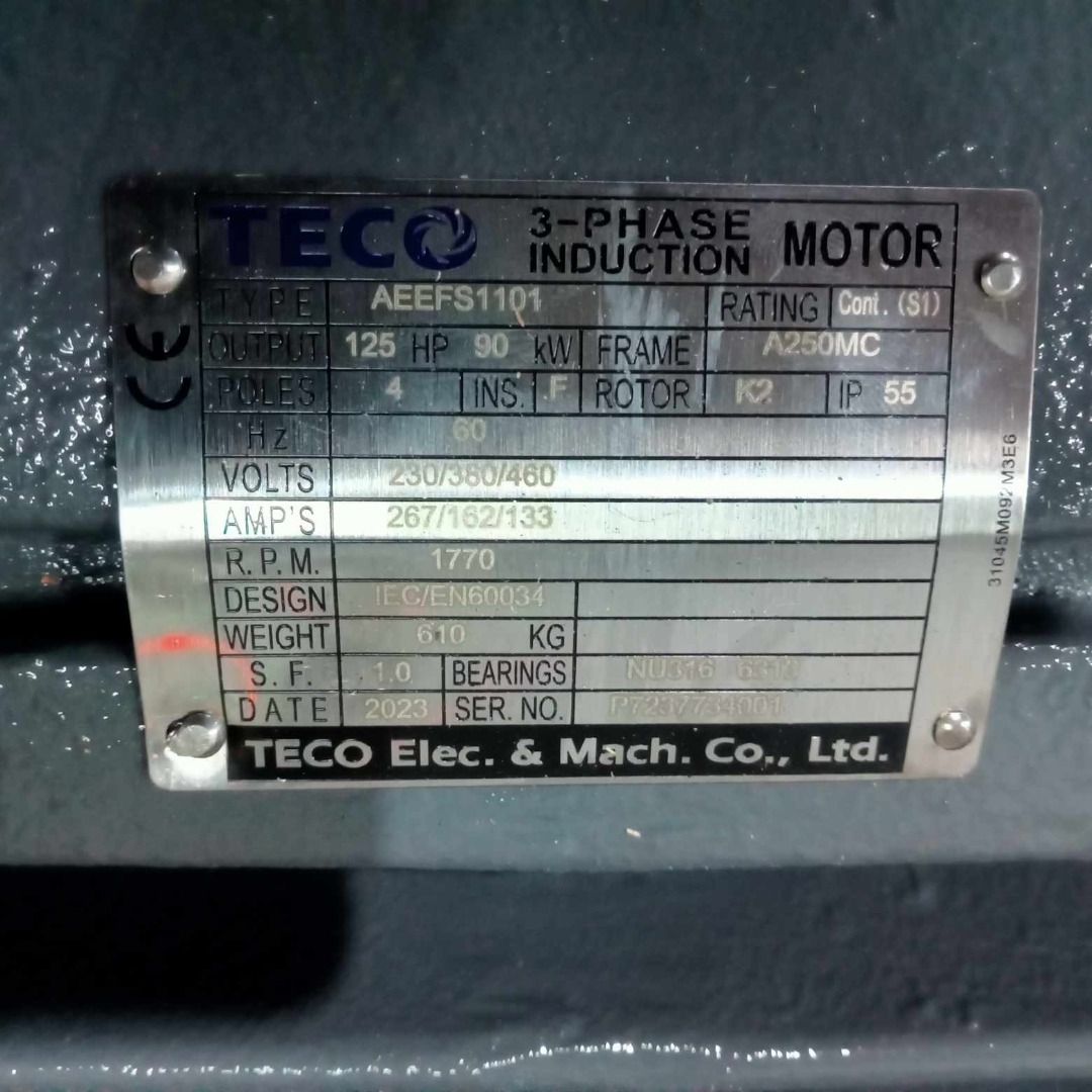 Teco Induction motor, Commercial & Industrial, Construction Tools & Equipment on Carousell