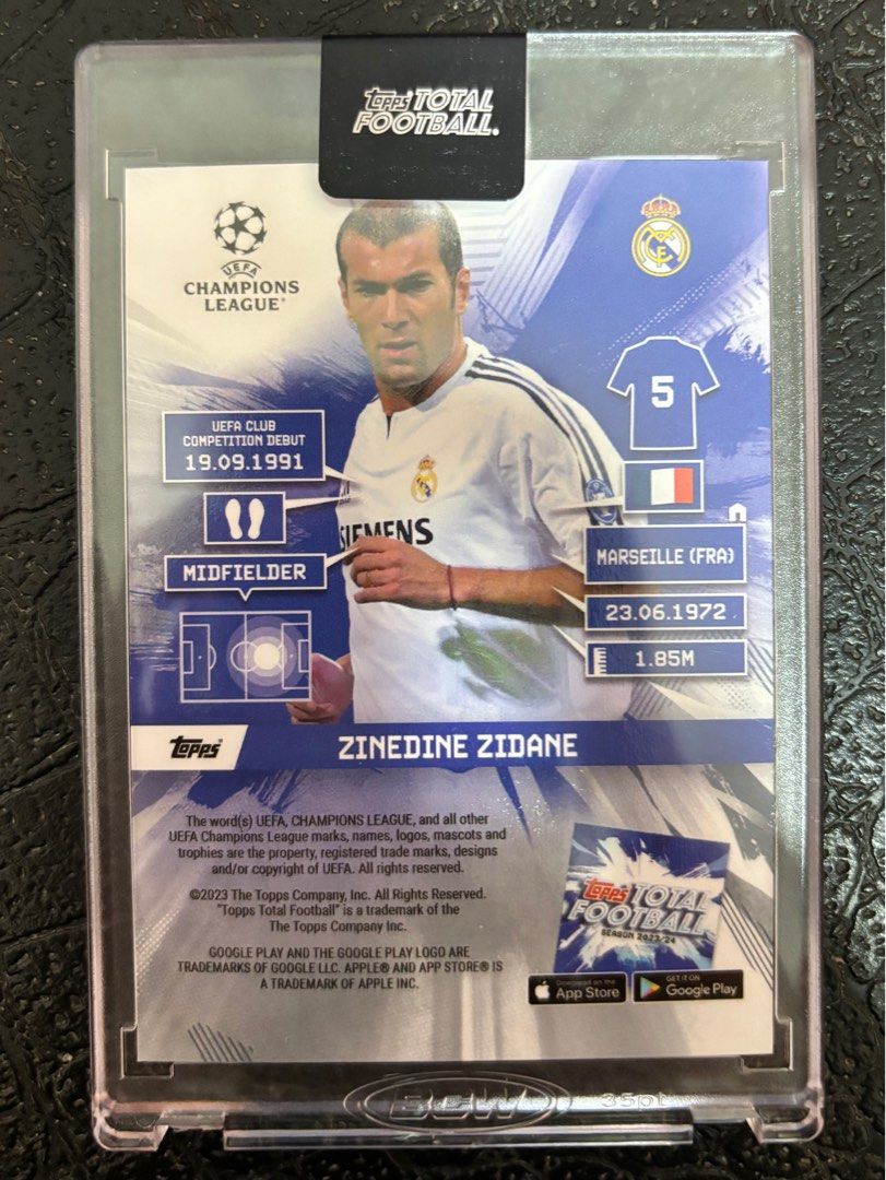 Topps Total Football 2023/24 Zinedine Zidane Eternal Gold 1/25, Hobbies ...