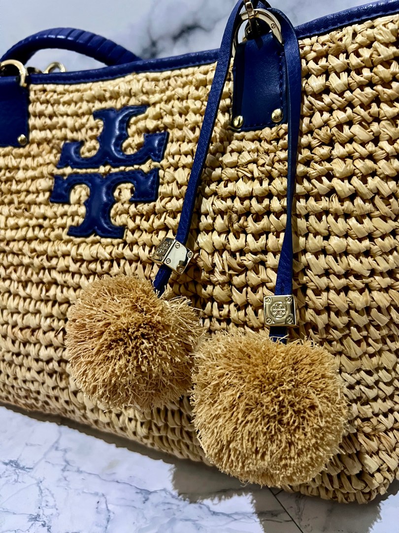 Tory Burch Straw Bag, Luxury, Bags & Wallets on Carousell