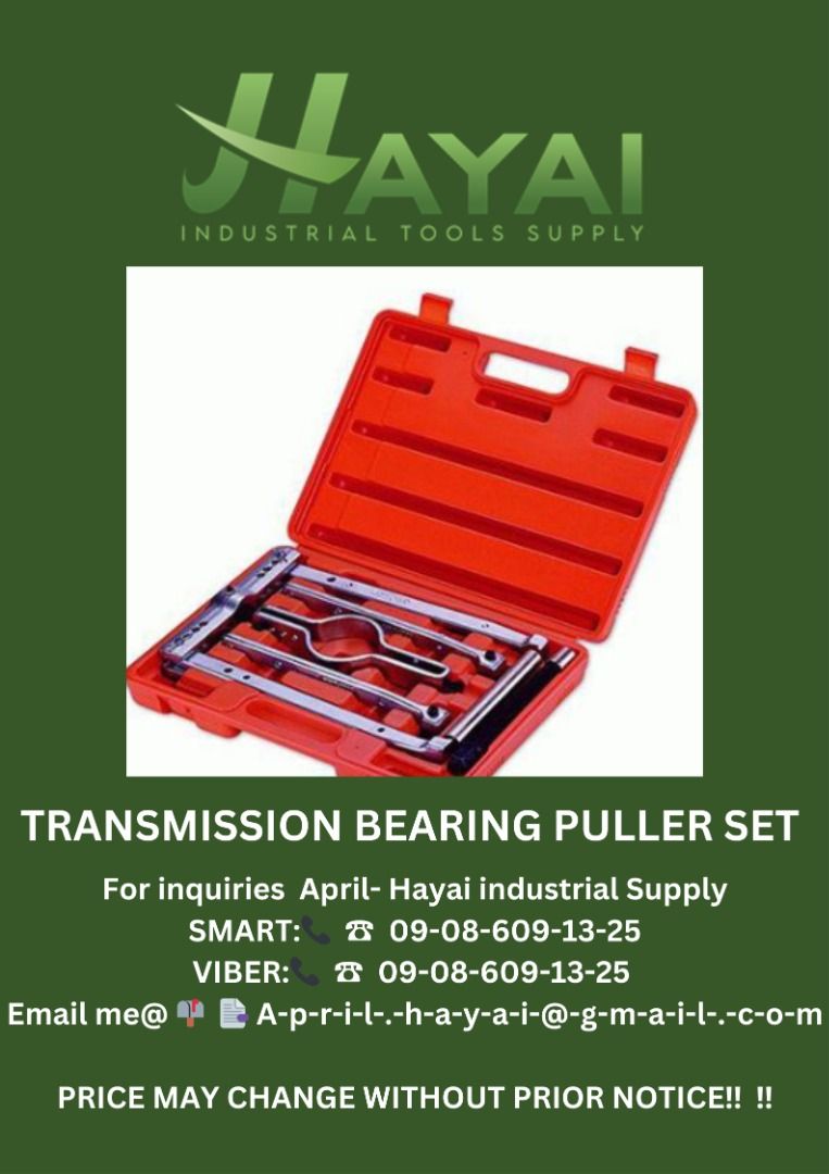 Transmission bearing puller set, Commercial & Industrial, Construction ...