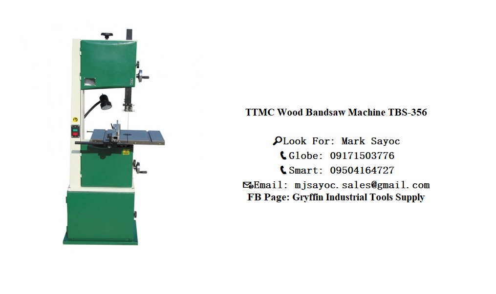 TTMC Wood Bandsaw Machine TBS-356, Commercial & Industrial, Industrial ...