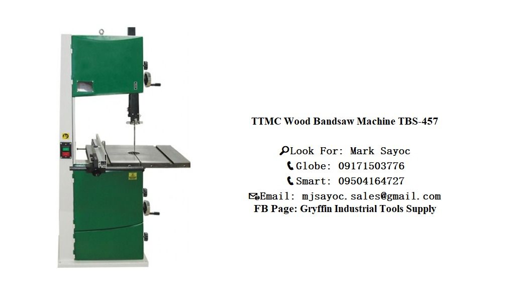 TTMC Wood Bandsaw Machine TBS-457, Commercial & Industrial, Industrial ...