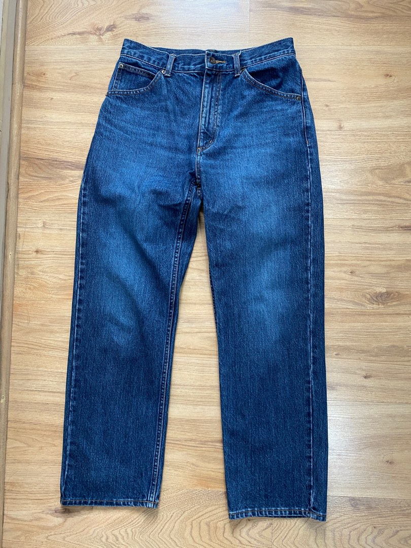 Uniqlo Dark Straight Denim Pants, Women's Fashion, Bottoms, Jeans on ...