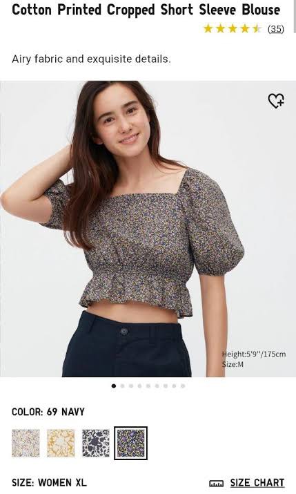 Uniqlo Floral Puffed Sleeve Blouse with freebie, Women's Fashion, Tops ...