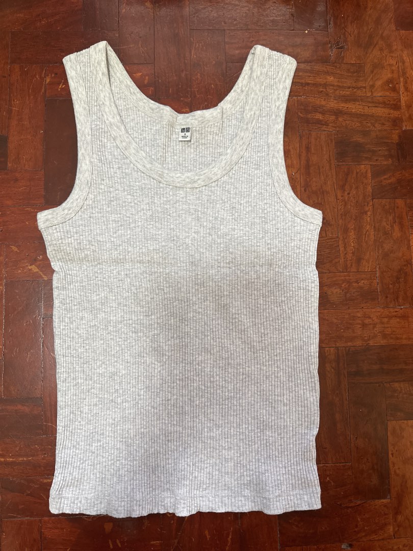 Uniqlo Grey Tank Top, Women's Fashion, Tops, Sleeveless on Carousell