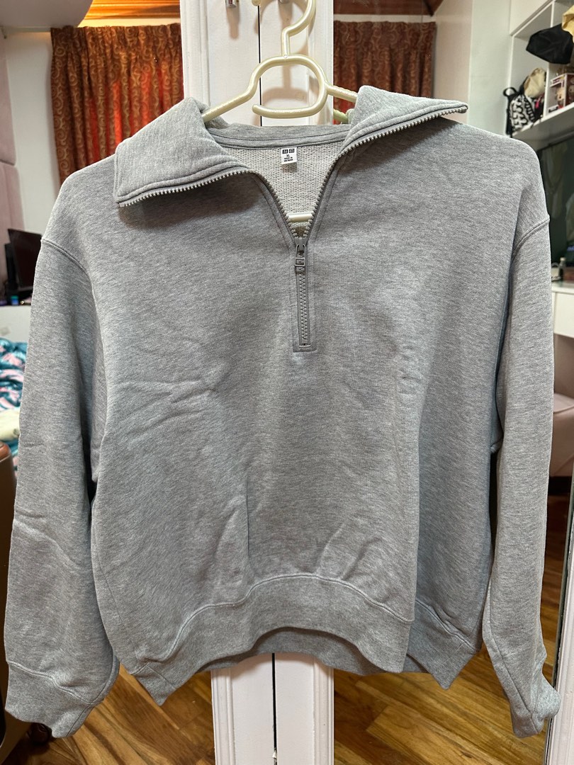Uniqlo half-zip sweatshirt, Women's Fashion, Coats, Jackets and ...