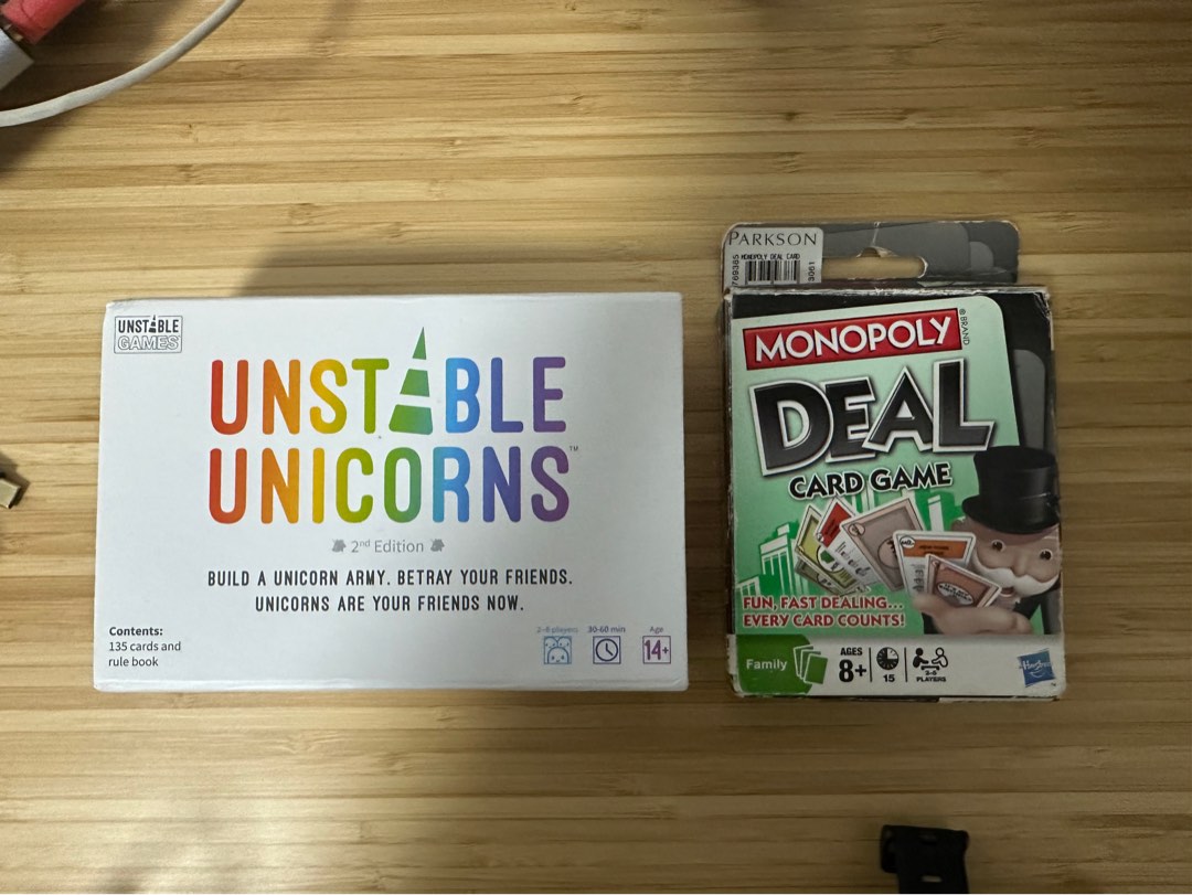 Unstable Unicorn & Monopoly Deal Card Game, Hobbies & Toys, Toys ...