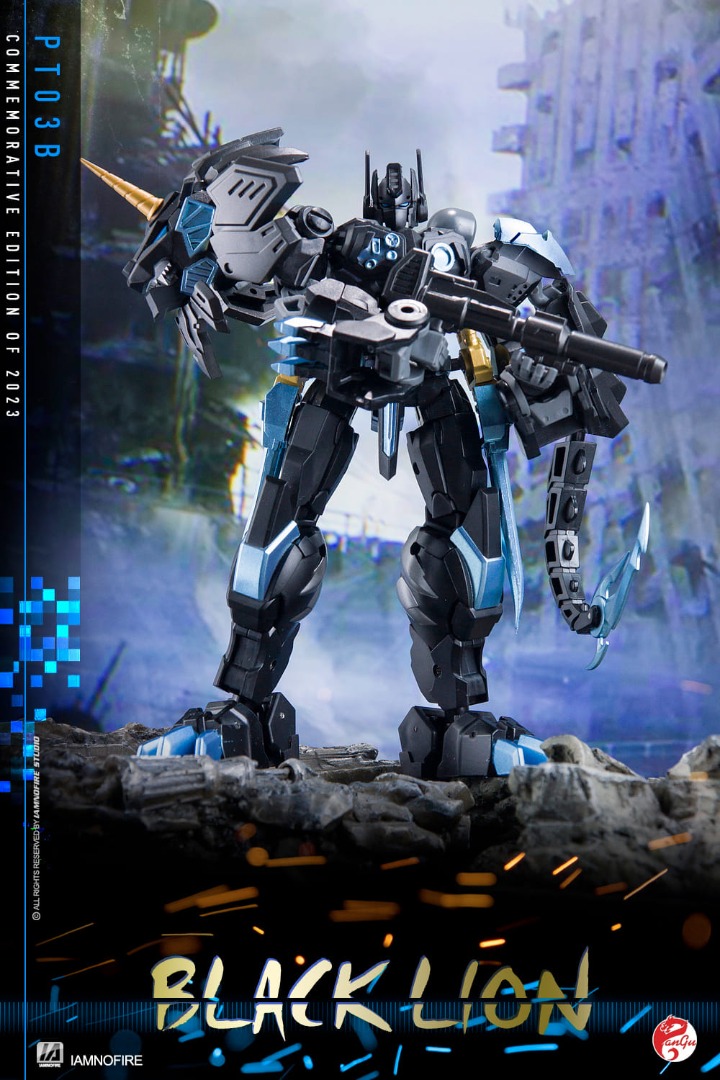 Pangu Toys, PT-03B Lion Face Commander (Lio Convoy Black Nemesis Version), Transformers Legends ...
