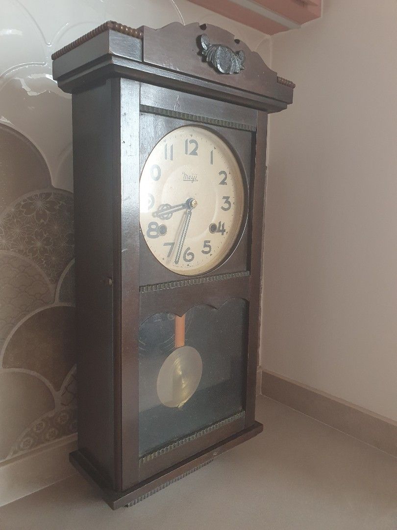 Vintage Meiji Wall Clock, Furniture & Home Living, Home Decor, Clocks ...