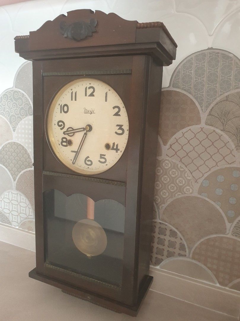 Vintage Meiji Wall Clock, Furniture & Home Living, Home Decor, Clocks ...