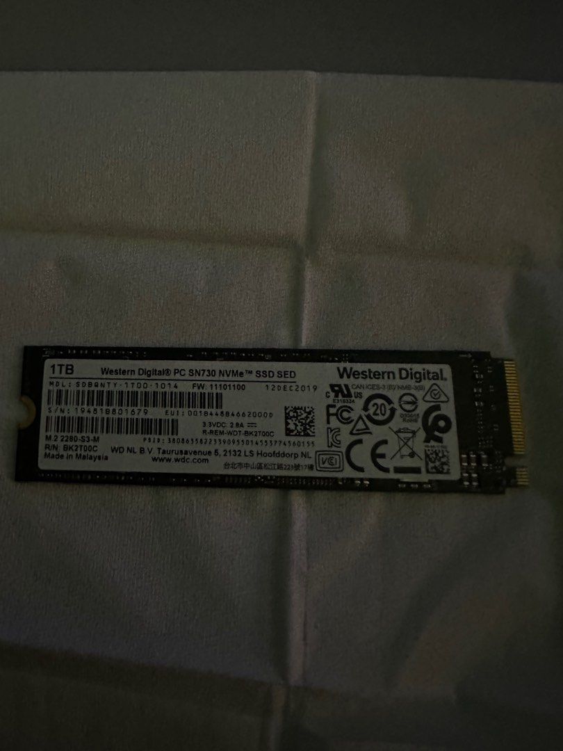 WD SN730 NVMe SSD, Computers & Tech, Parts & Accessories, Hard Disks ...
