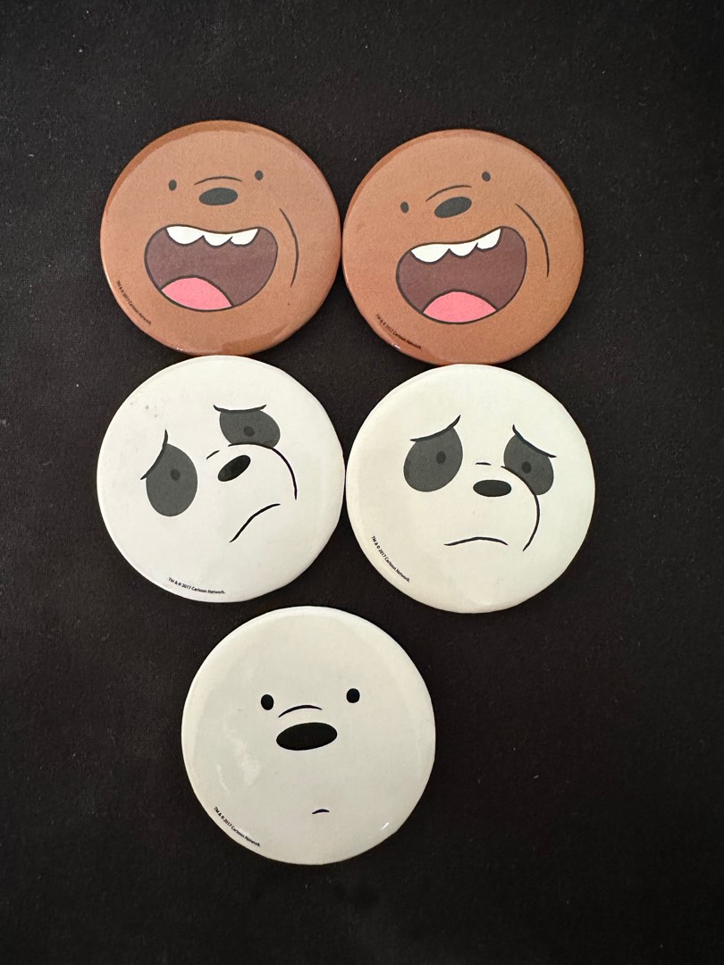 We Bare Bear Pins, Hobbies & Toys, Memorabilia & Collectibles, Fan Merchandise on Carousell