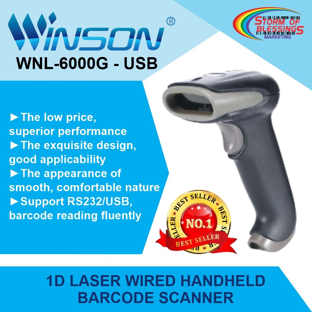 Winson Barcode Reader, Computers & Tech, Printers, Scanners & Copiers on Carousell