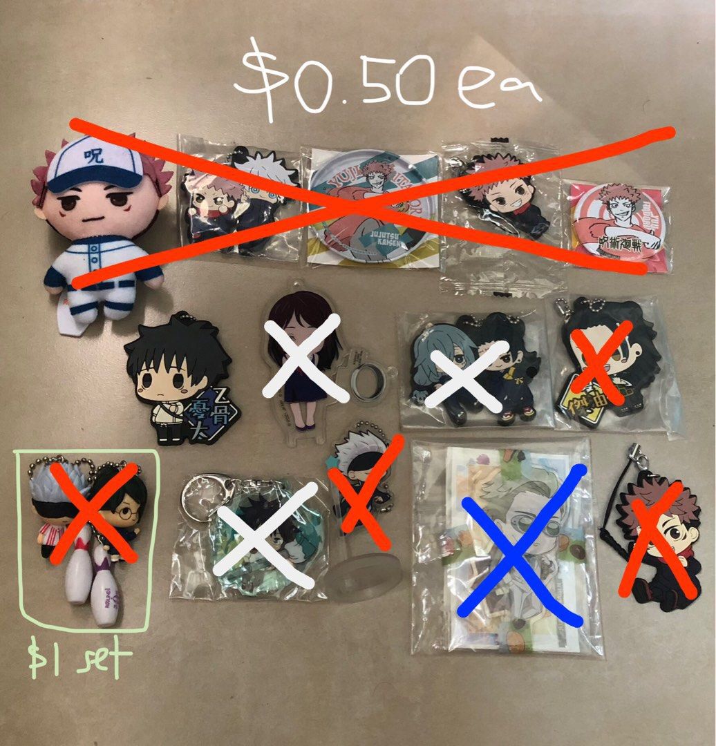 wts jjk merchandise jujutsu kaisen gojo satoru yuji itadori yuta ...