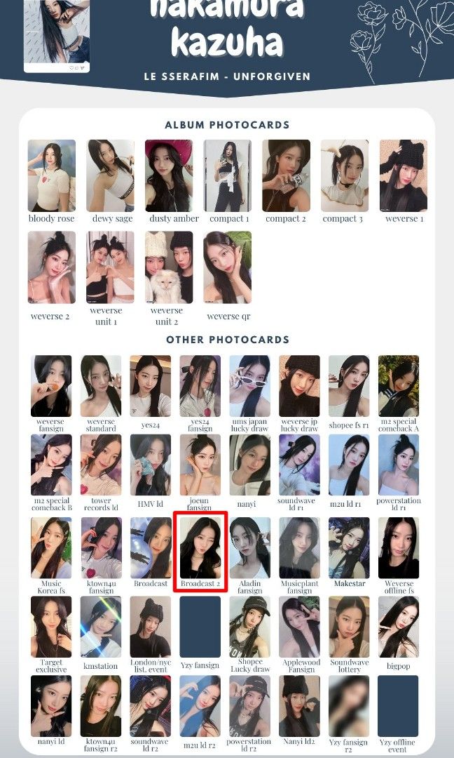 WTS/WTT Le sserafim Sakura Kazuha yujin Eunchae PC, Hobbies & Toys ...