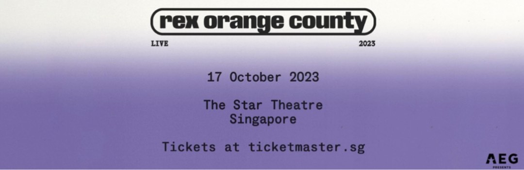 X1 Cat 2 Rex Orange County ticket, Tickets & Vouchers, Event Tickets on Carousell