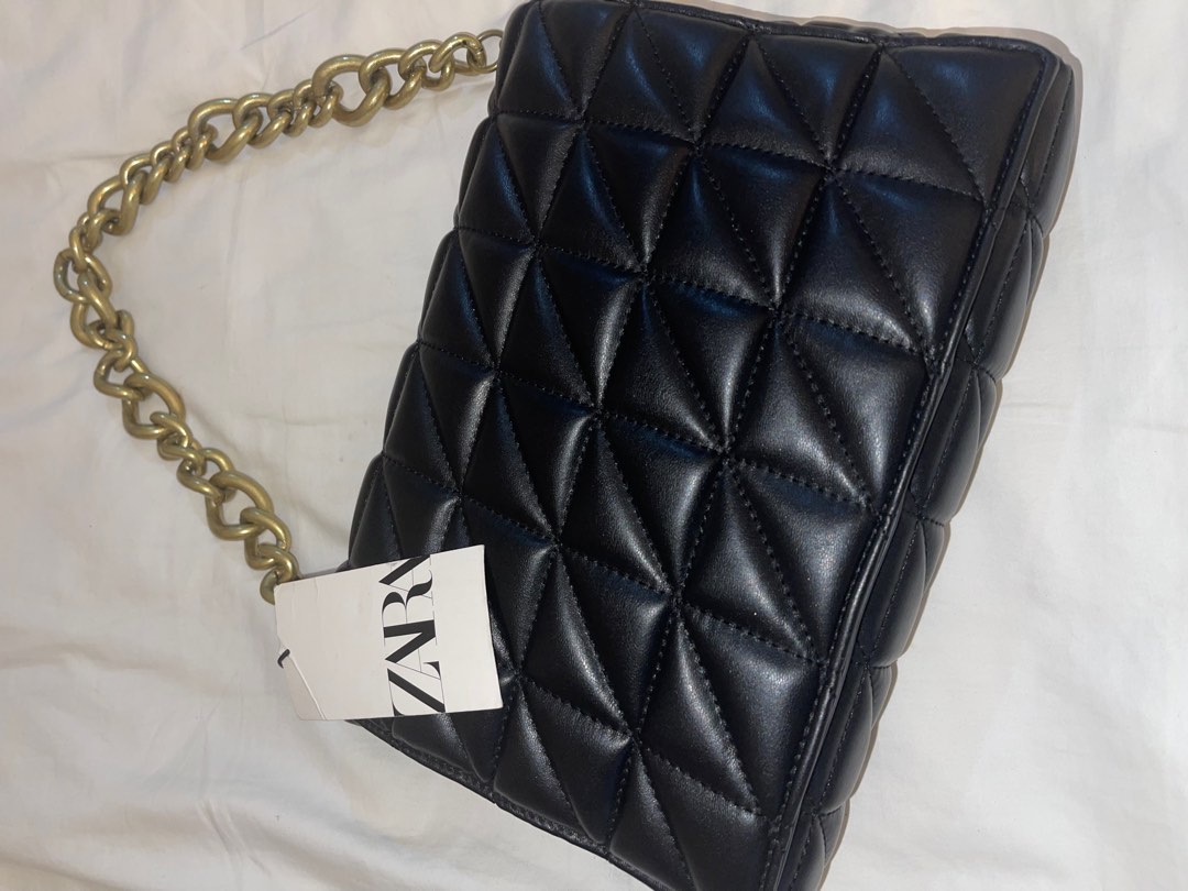 Zara Quilted Messenger Bag (Medium Size), Women's Fashion, Bags ...