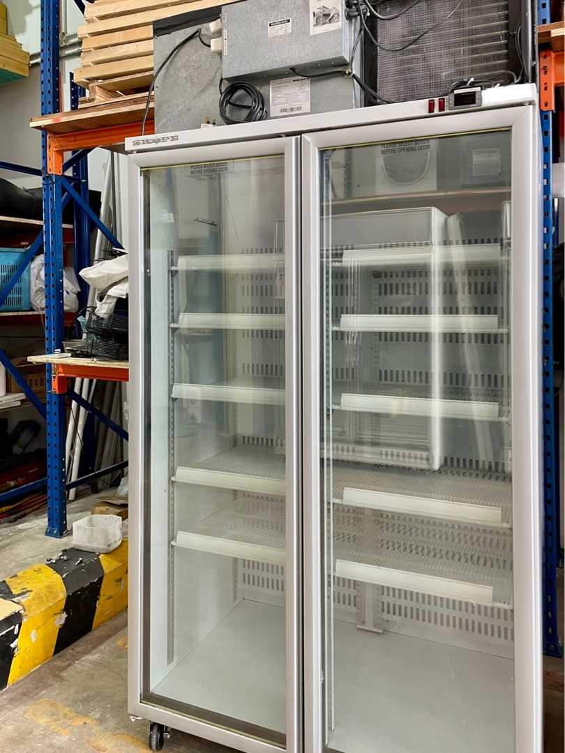 2-doors swing glass freezer, TV & Home Appliances, Kitchen Appliances ...