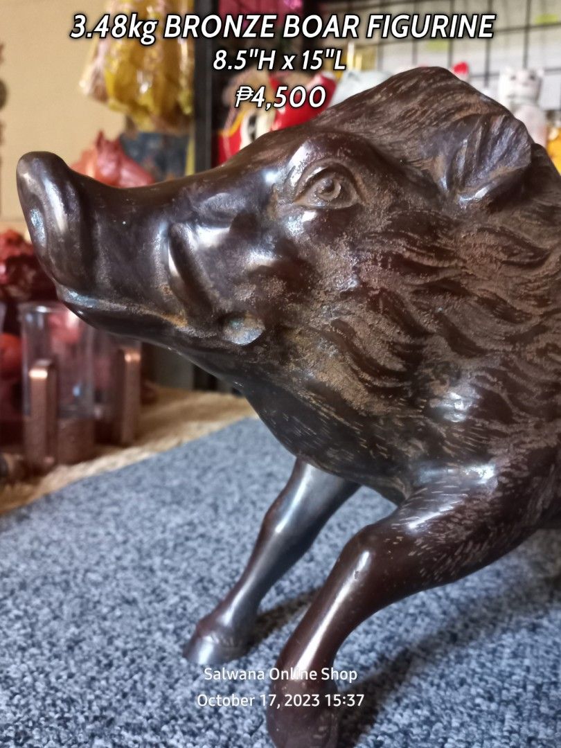 3.48kg BRONZE BOAR FIGURINE | JAPAN SURPLUS, Hobbies & Toys ...