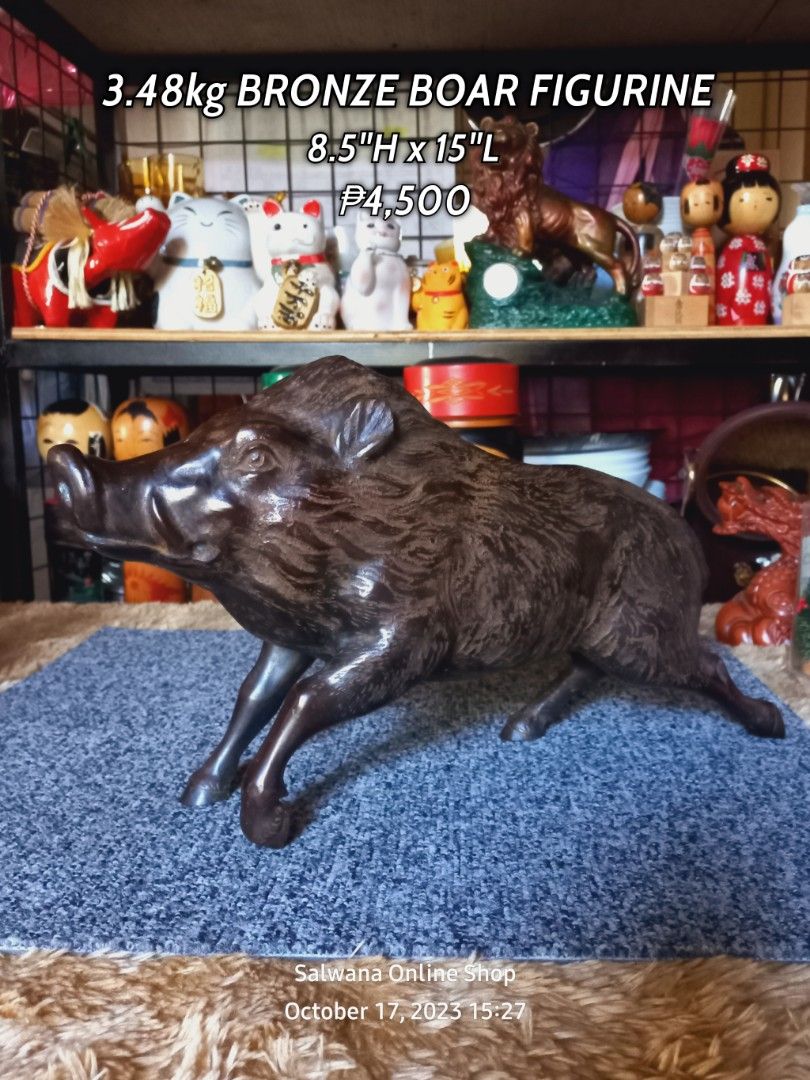 3.48kg BRONZE BOAR FIGURINE | JAPAN SURPLUS, Hobbies & Toys ...