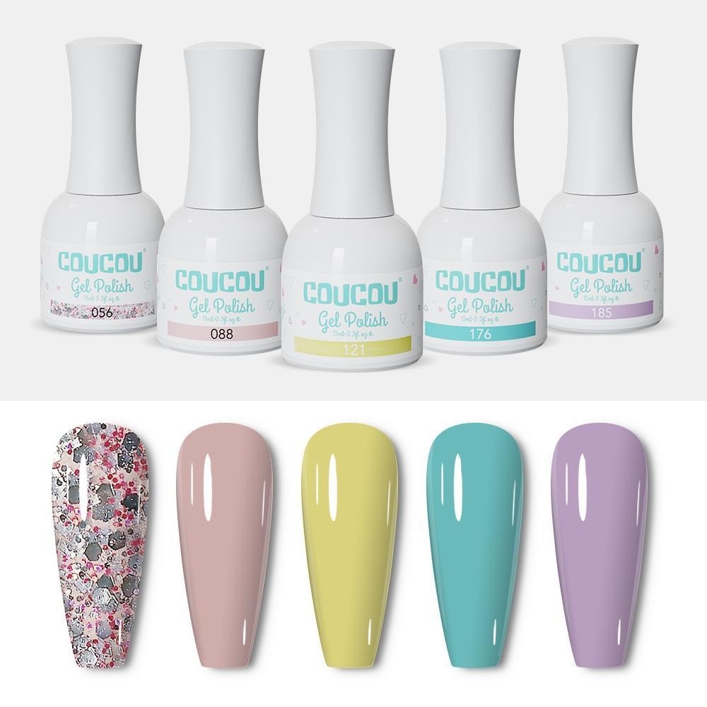 Coucou Gel Nail Polish 15ml ( 121 to 130 Colors), Beauty & Personal ...