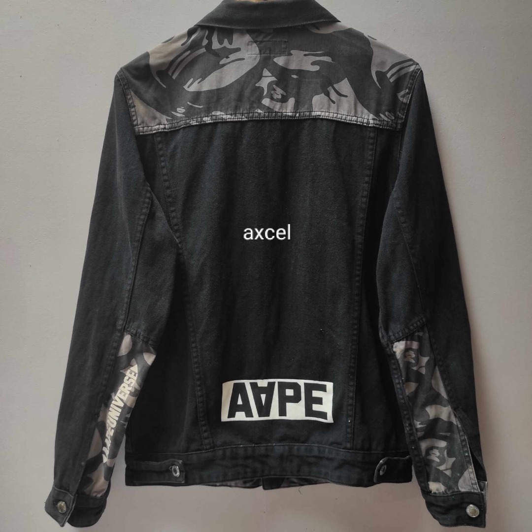 Aape by Bathing ApeHeavy Camouflage Denim Jacket, Men's Fashion, Coats ...