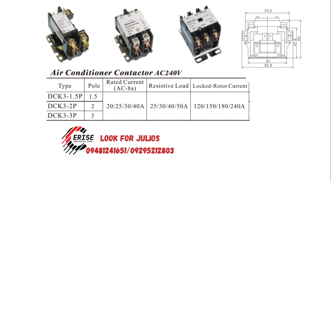 Air Conditioner Contactor AC240V, Commercial & Industrial, Construction ...