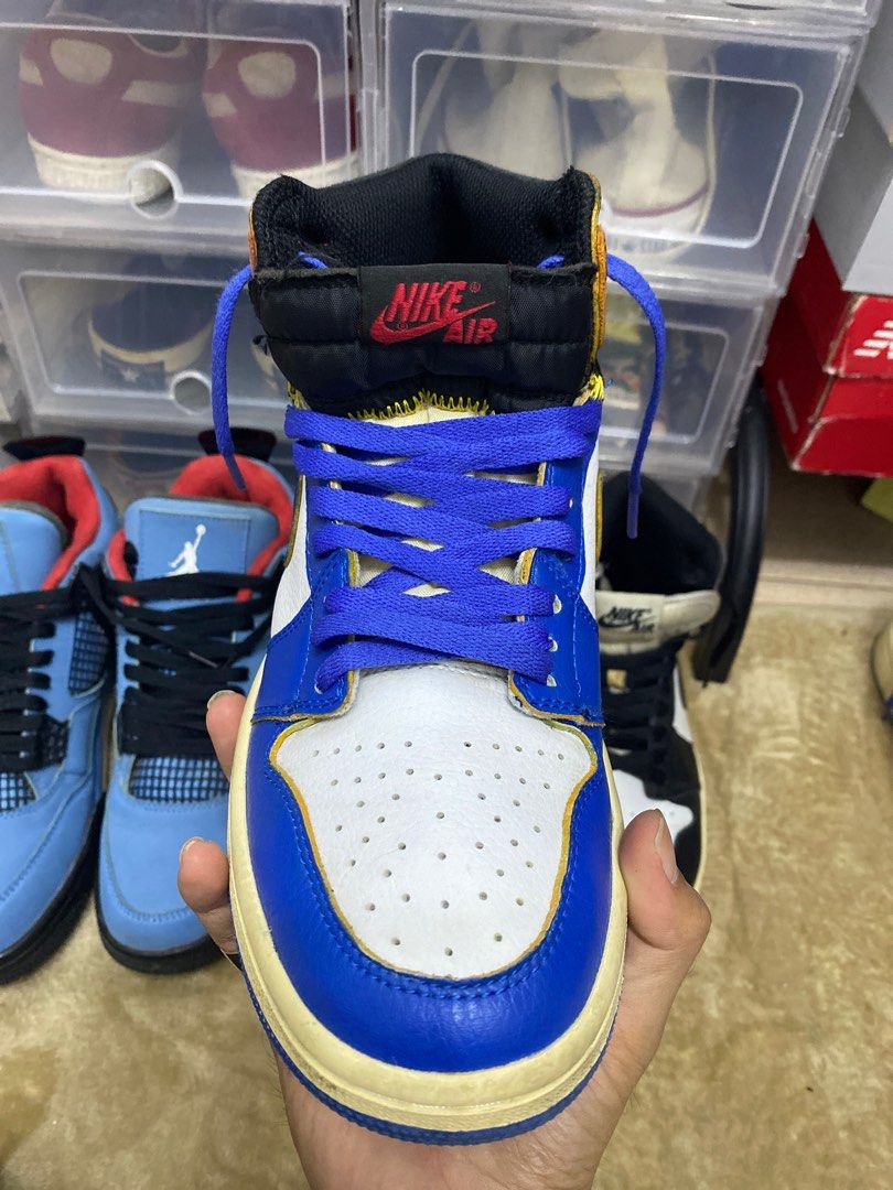 AIR JORDAN 1 HIGH UNION “STORM BLUE”, Men's Fashion, Footwear, Sneakers ...