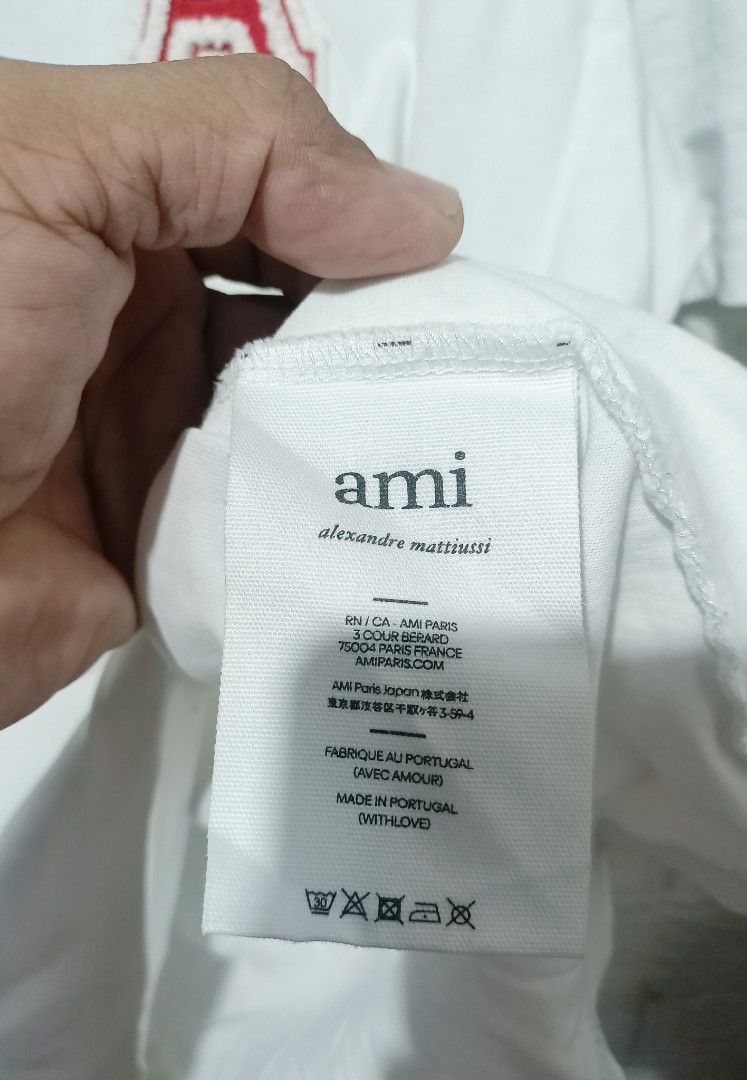 Ami side big logo, Men's Fashion, Tops & Sets, Tshirts & Polo Shirts on ...