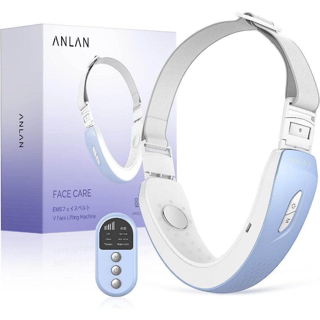 ANLAN V-Face Lifting Device Face Slimming EMS Massage Chin Firming Red ...