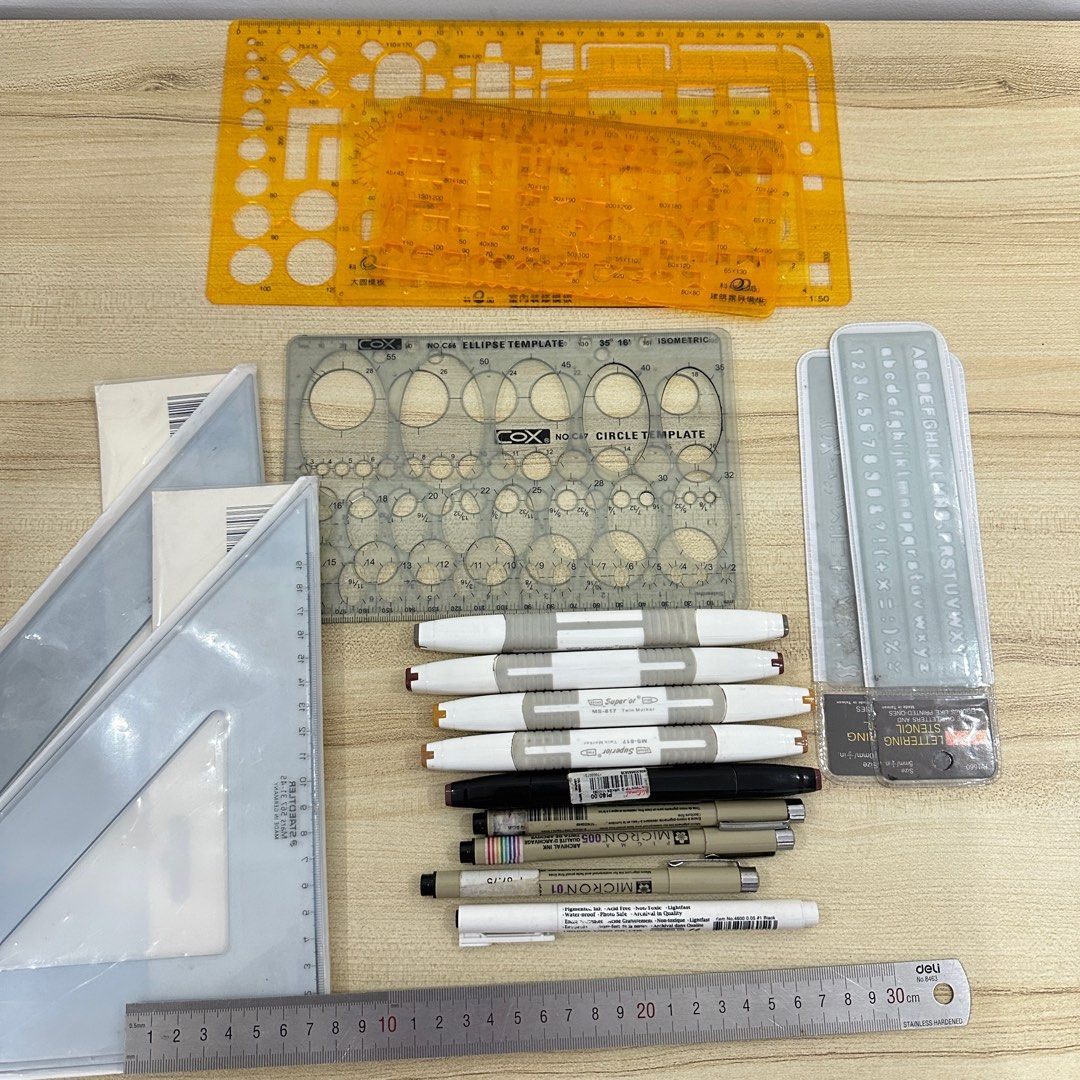 Architectural Templates/Stencils/Ruler/Triangles, Hobbies & Toys ...