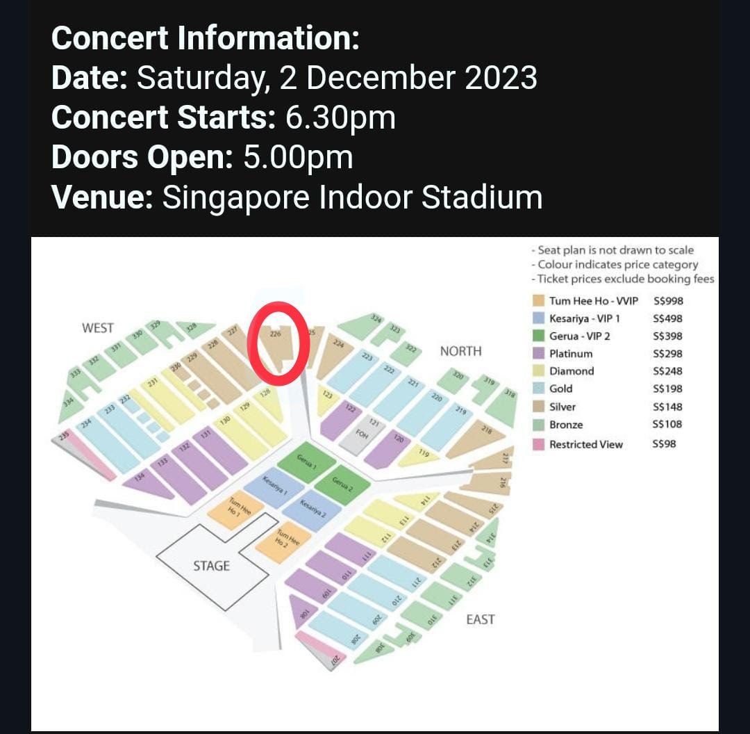 Arijit Singh Concert (Silver), Tickets & Vouchers, Event Tickets on ...