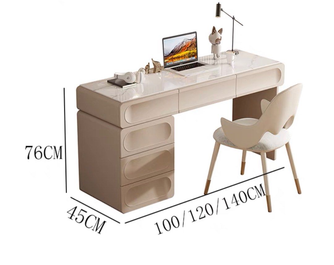 ARKS Modern Sintered Stone Study Table, Furniture & Home Living ...