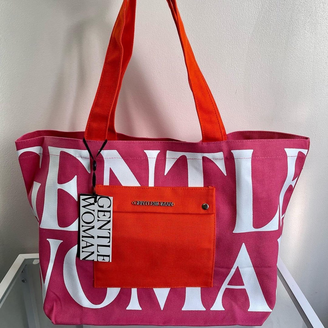 AUTHENTIC GENTLEWOMAN LIMITED EDITION PINK PAINTED TOTEBAG, Women's ...