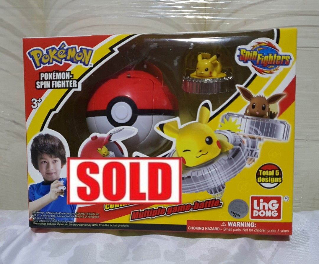 Authentic Pokemon Spin Fighters / Face Off Changing - Mew / Grookey ...