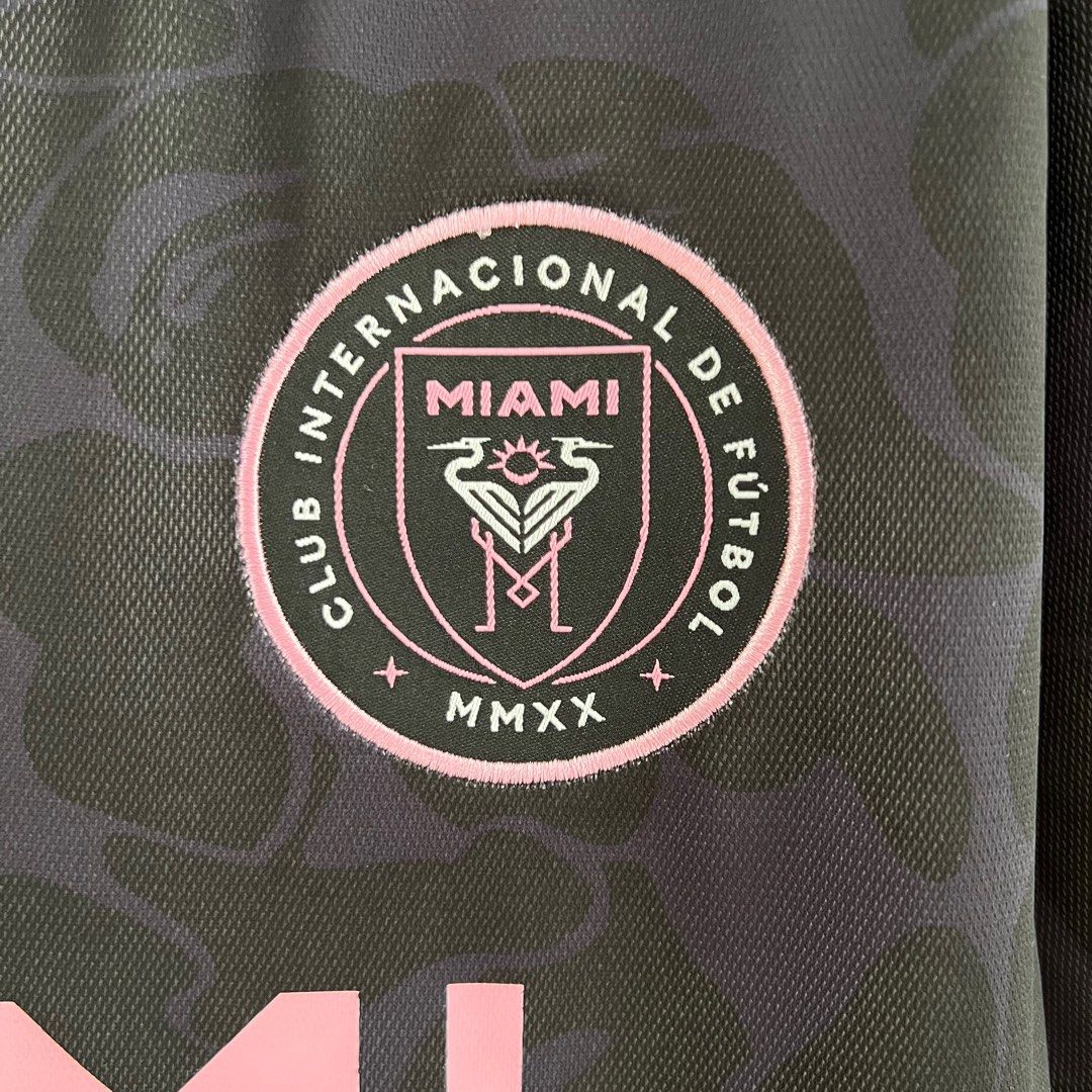Bape X Inter Miami Black Shirt 23/24, Sports Equipment, Sports & Games ...