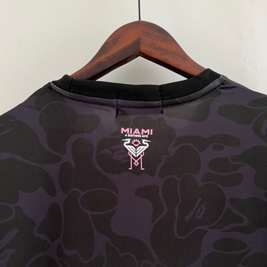 Bape X Inter Miami Black Shirt 23/24, Sports Equipment, Sports & Games ...