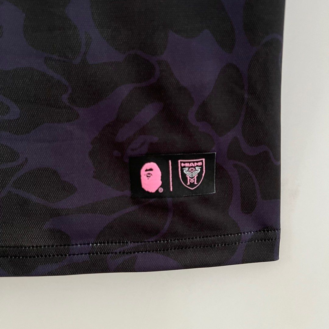 Bape X Inter Miami Black Shirt 23/24, Sports Equipment, Sports & Games ...