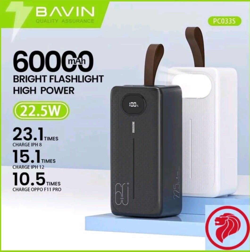 Bavin 60kmAh Fast Charging Powerbank, Mobile Phones & Gadgets, Mobile & Gadget Accessories ...