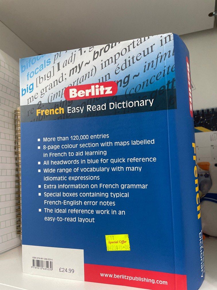 Berlitz french-english dictionary, Hobbies & Toys, Books & Magazines ...