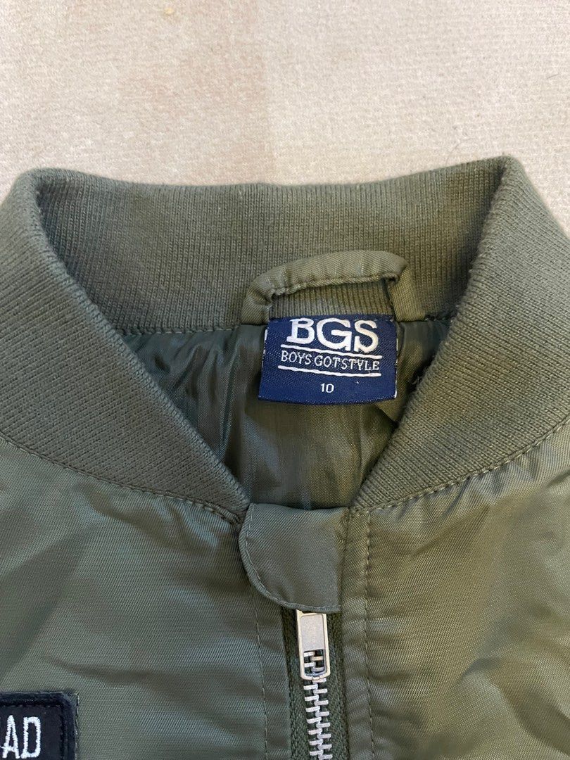 BGS Army green Bomber Jacket, Babies & Kids, Babies & Kids Fashion on ...