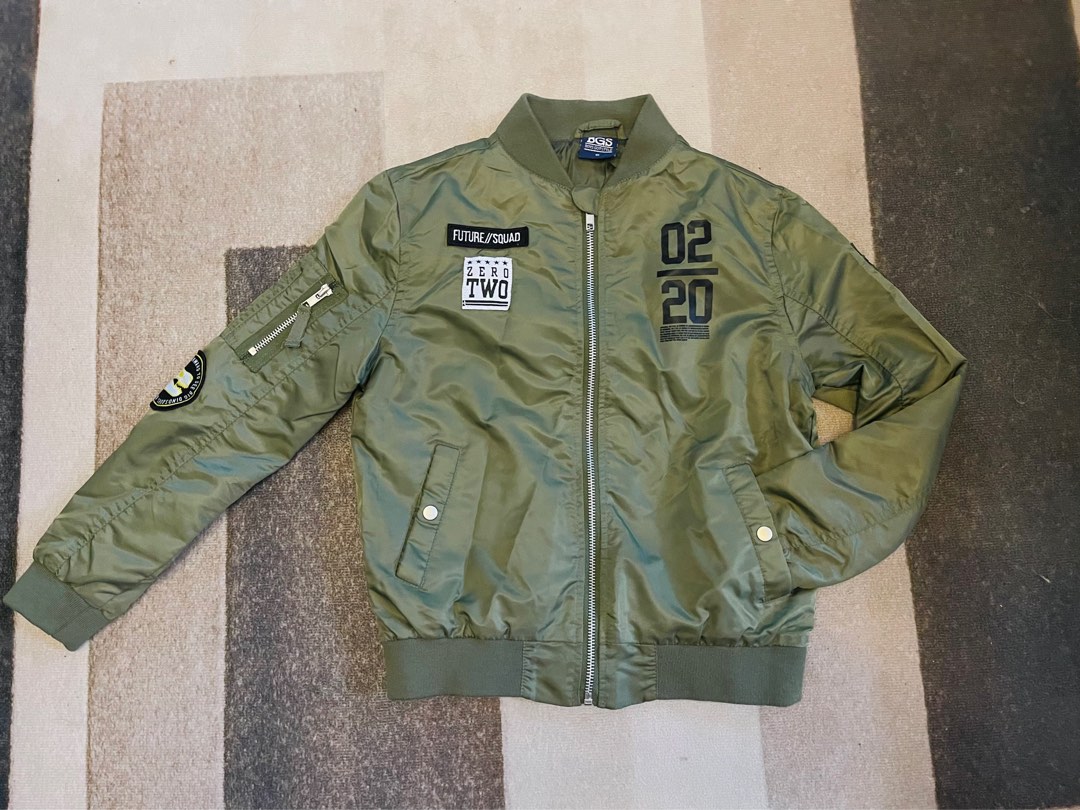 BGS Army green Bomber Jacket, Babies & Kids, Babies & Kids Fashion on ...