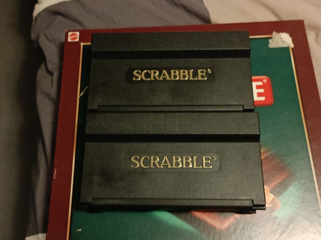 Board game Scrabble Deluxe Limited edition 50th anniversary & travel ...