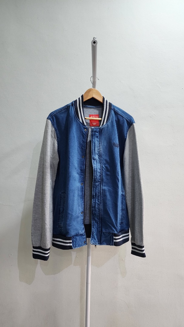 BOBSON Denim Cotton Varsity Jacket, Men's Fashion, Coats, Jackets and ...