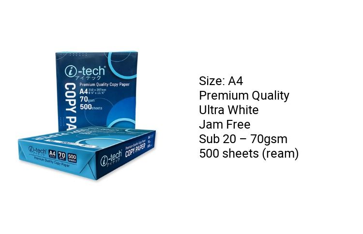 BOND PAPER A4/ ITECH COPY PAPER, Computers & Tech, Printers, Scanners ...